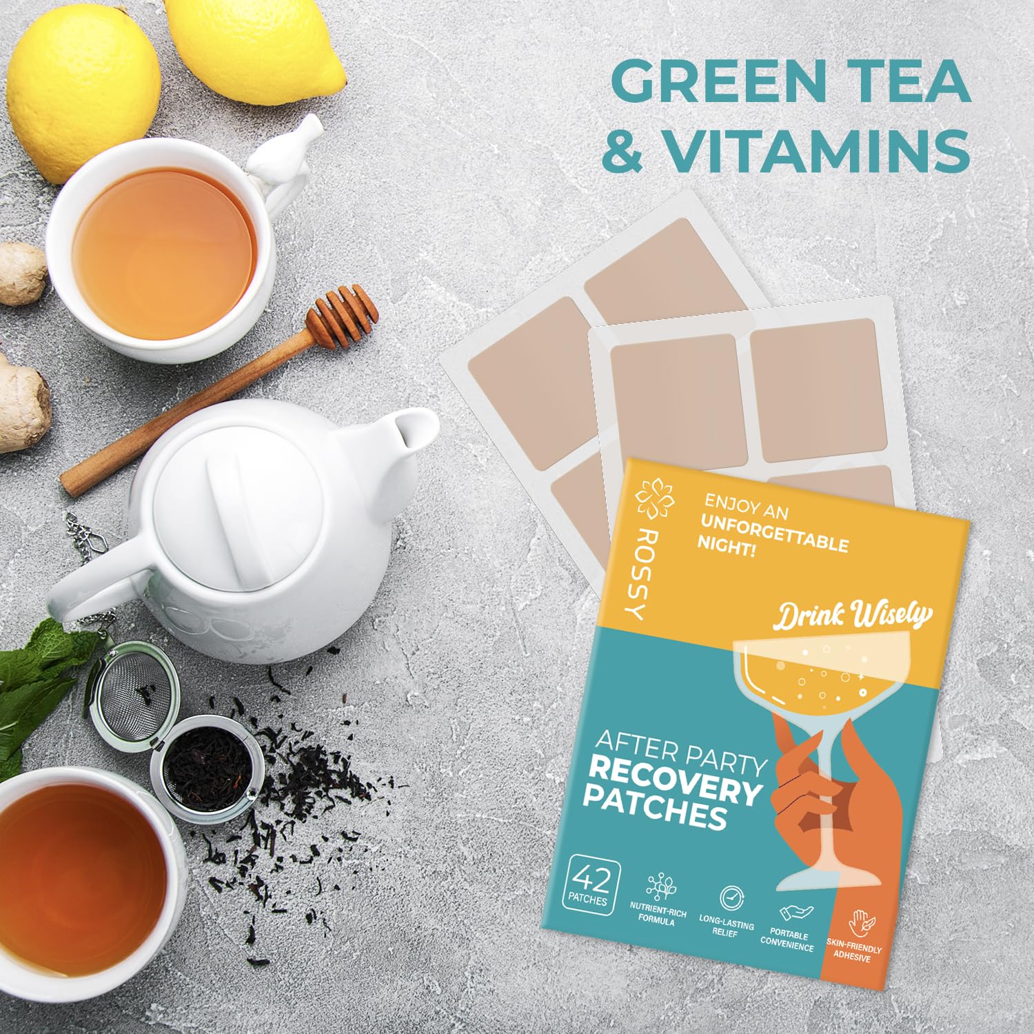 Green tea infused recovery patch