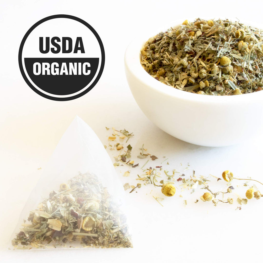 green tea with citrus notes