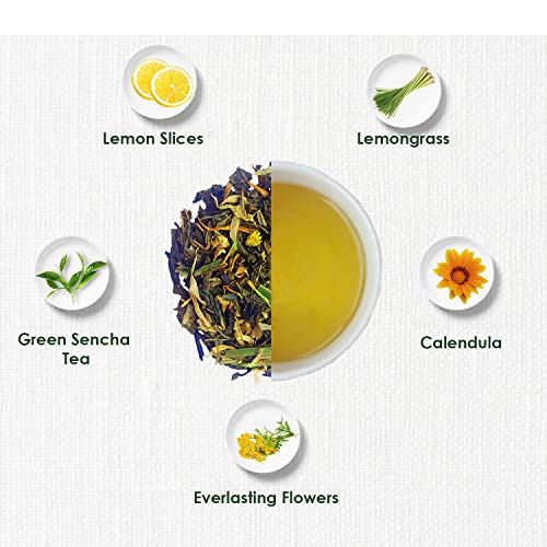 Green tea with lemon slices