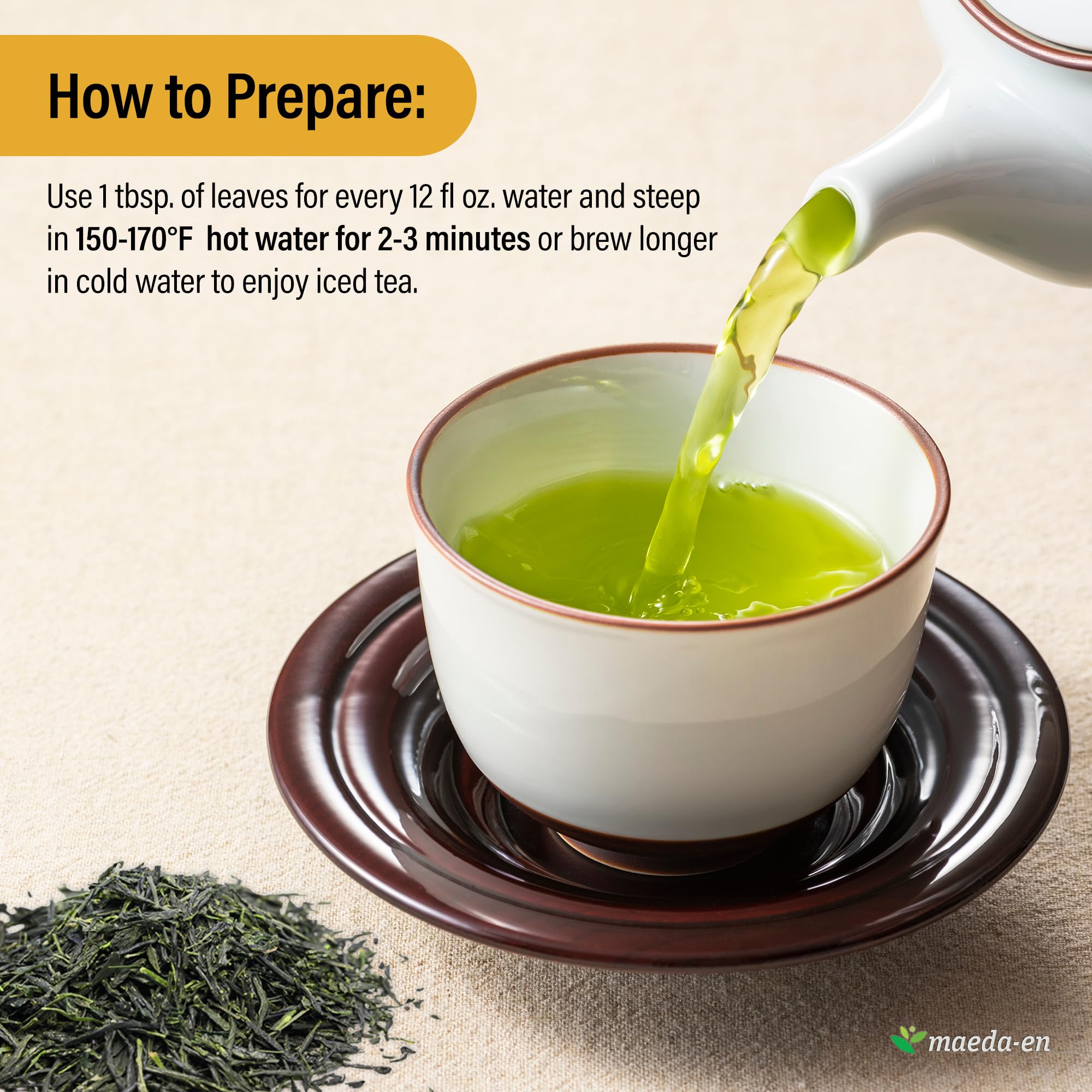 green tea with pleasant aroma