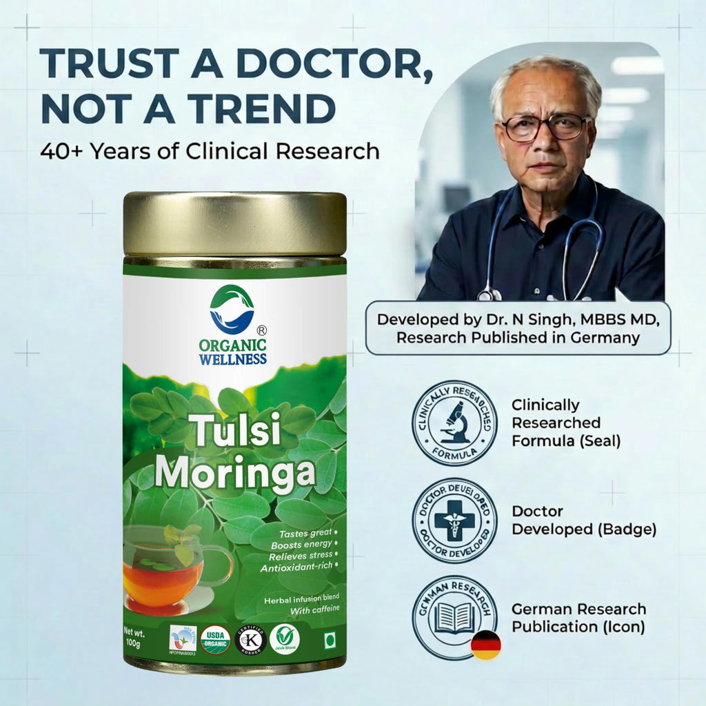 green tea with Tulsi and Moringa