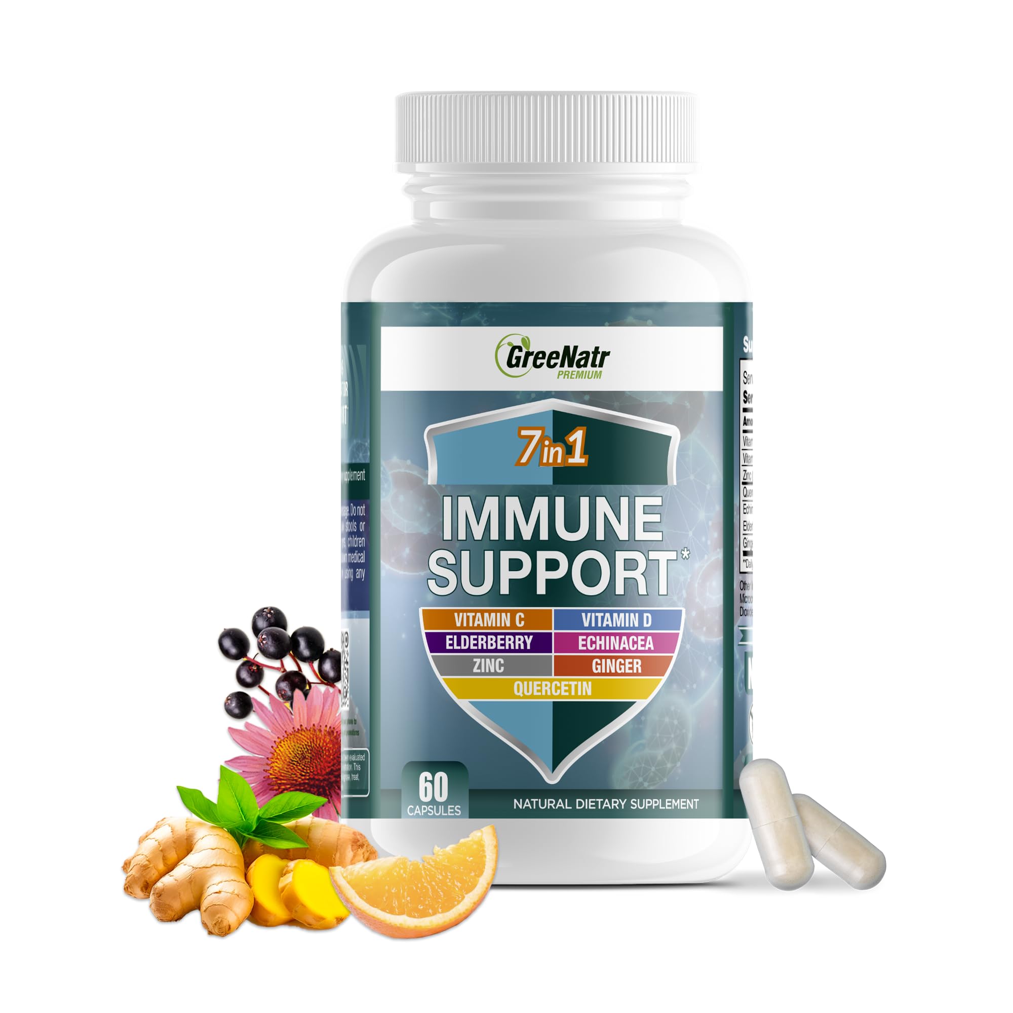 GreeNatr elderberry immune support capsules