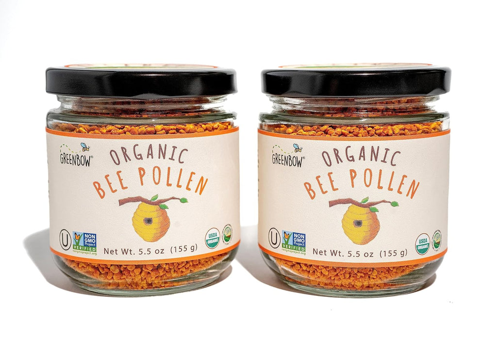 Greenbow organic bee pollen jars