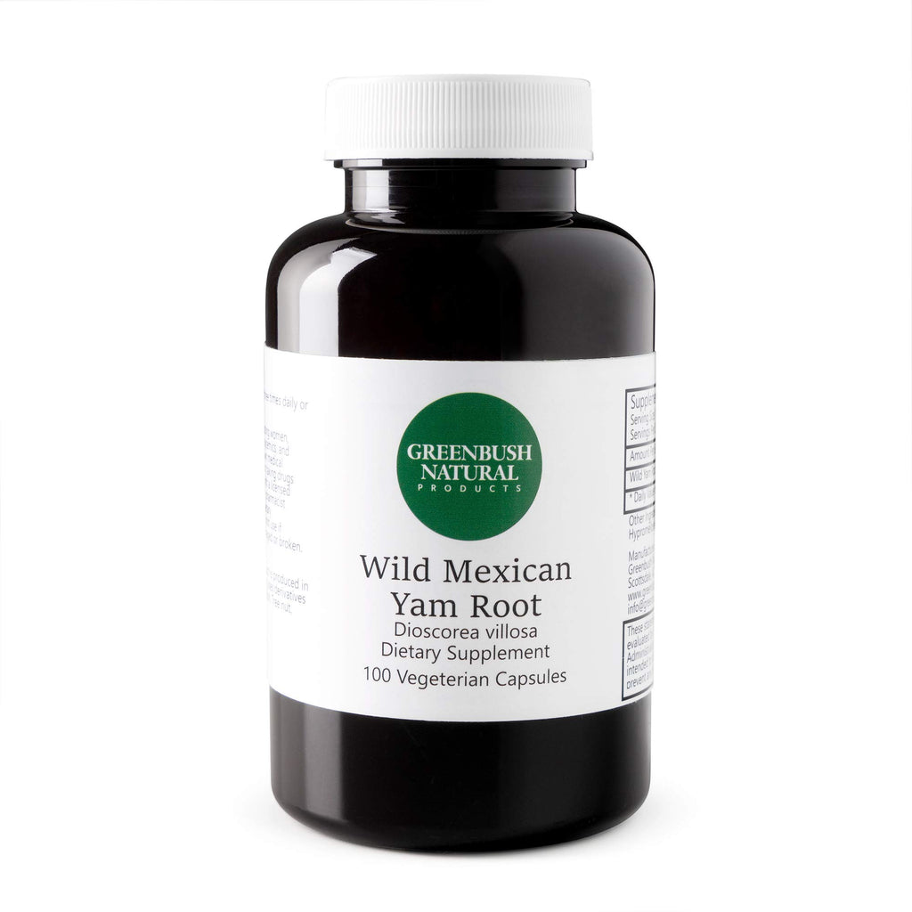Greenbush Wild Yam Root capsules for PMS relief