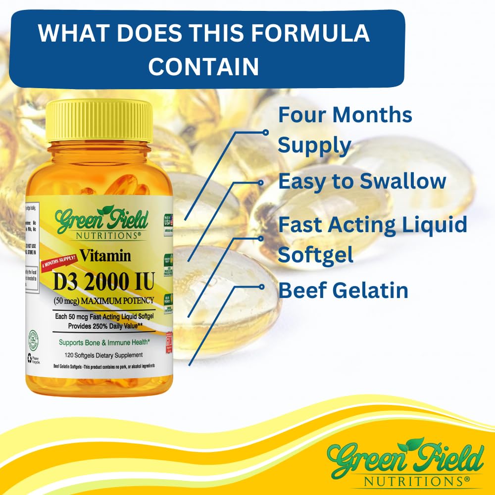 Greenfield Nutritions Vitamin D3 for energy
