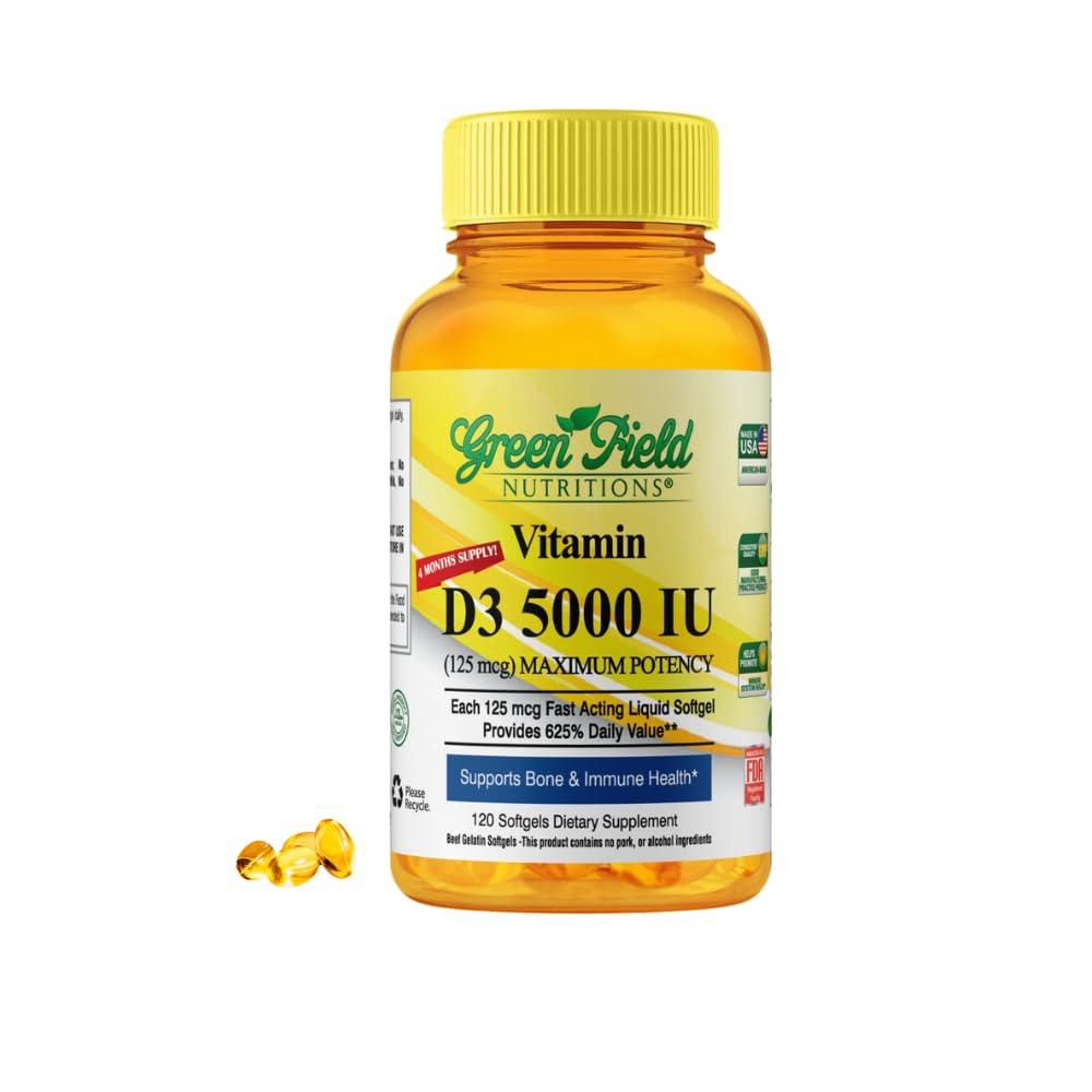 Greenfield Vitamin D3 5000 IU softgels