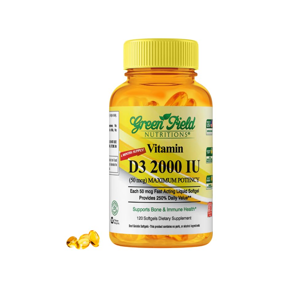 Greenfield Vitamin D3 softgels for immunity