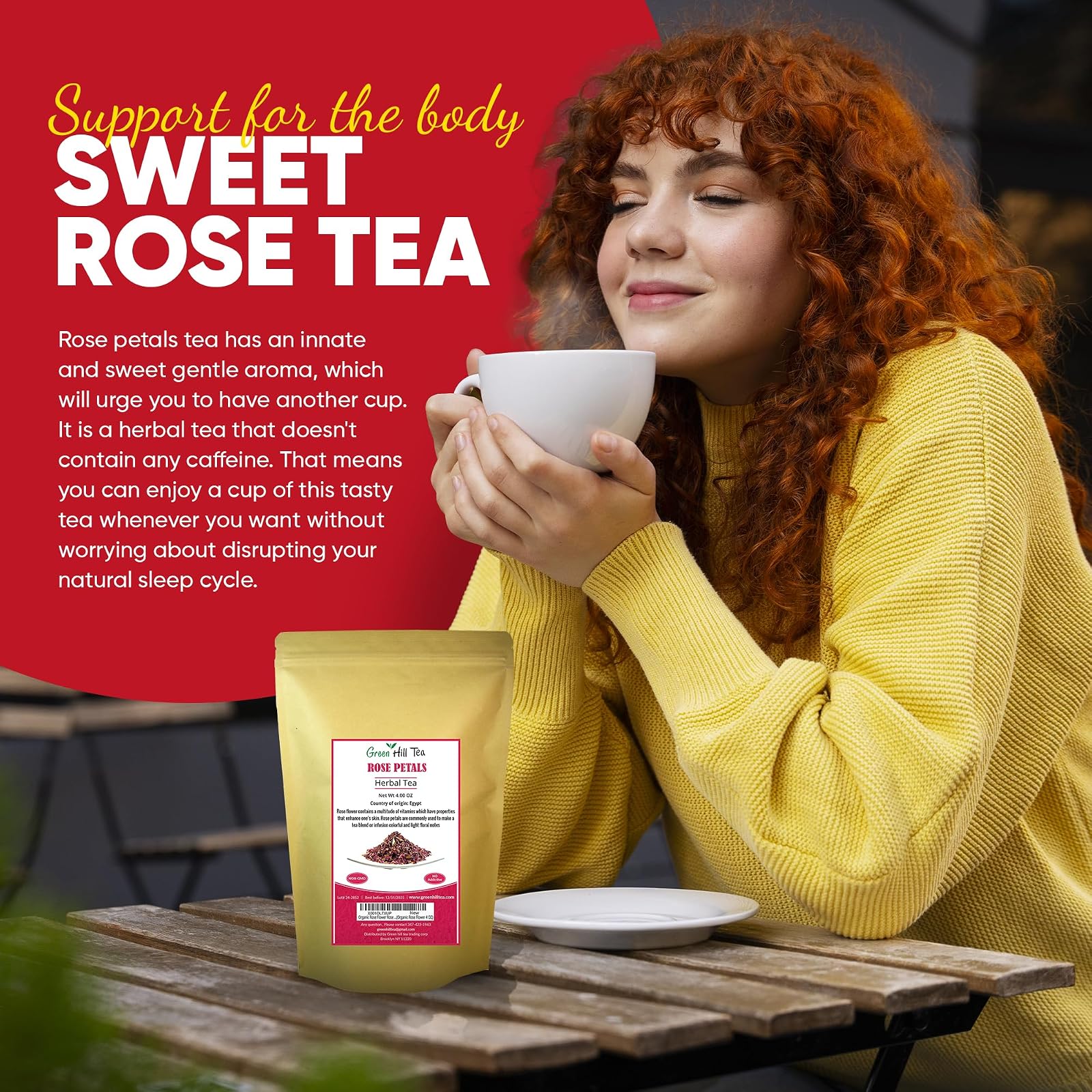 Greenhilltea rose petals for relaxation