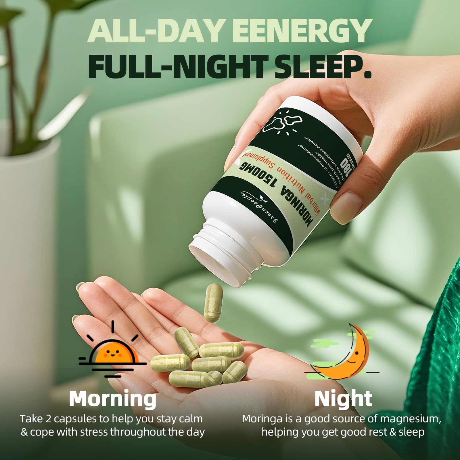 GREENPEOPLE herbal moringa supplements