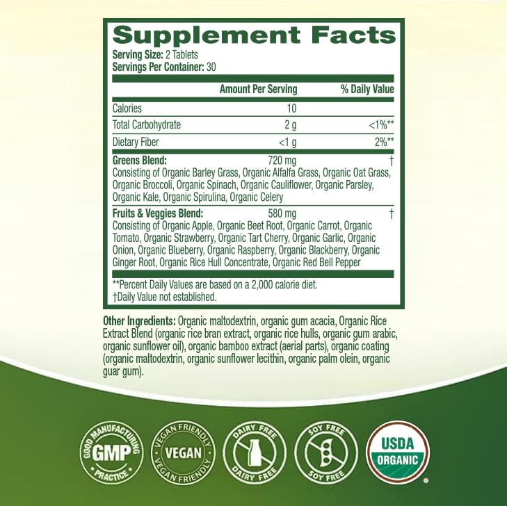 Greens blend for enhanced wellness