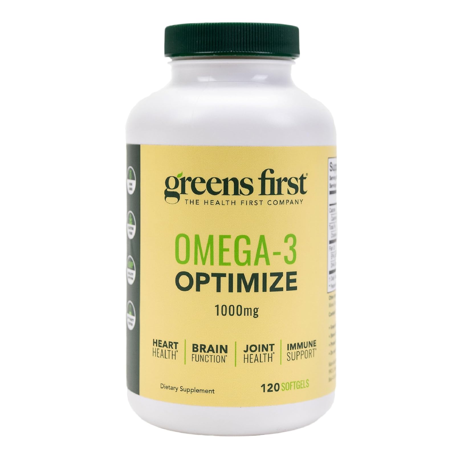 Greens First Omega-3 softgels for heart health