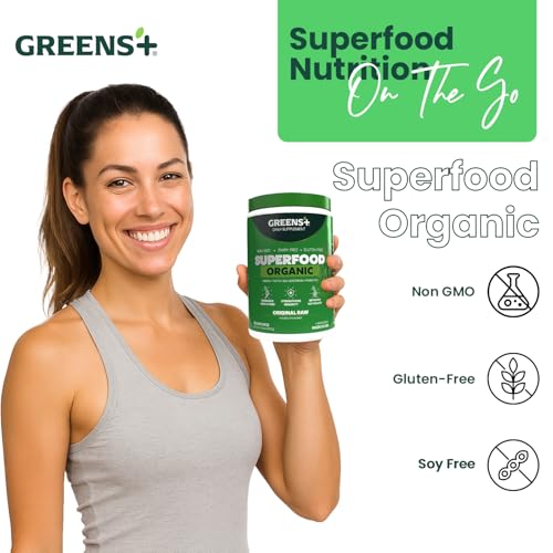 Greens+ Organic RAW Superfood Powder - Super Blend for Immune Support & Energy Boost, Vegan Dietary Supplement (8.46oz) - 4