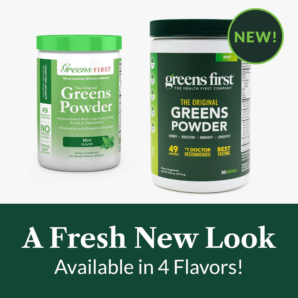Greens powders for digestive health