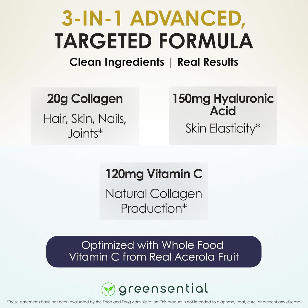 Greensential collagen peptides for joint support