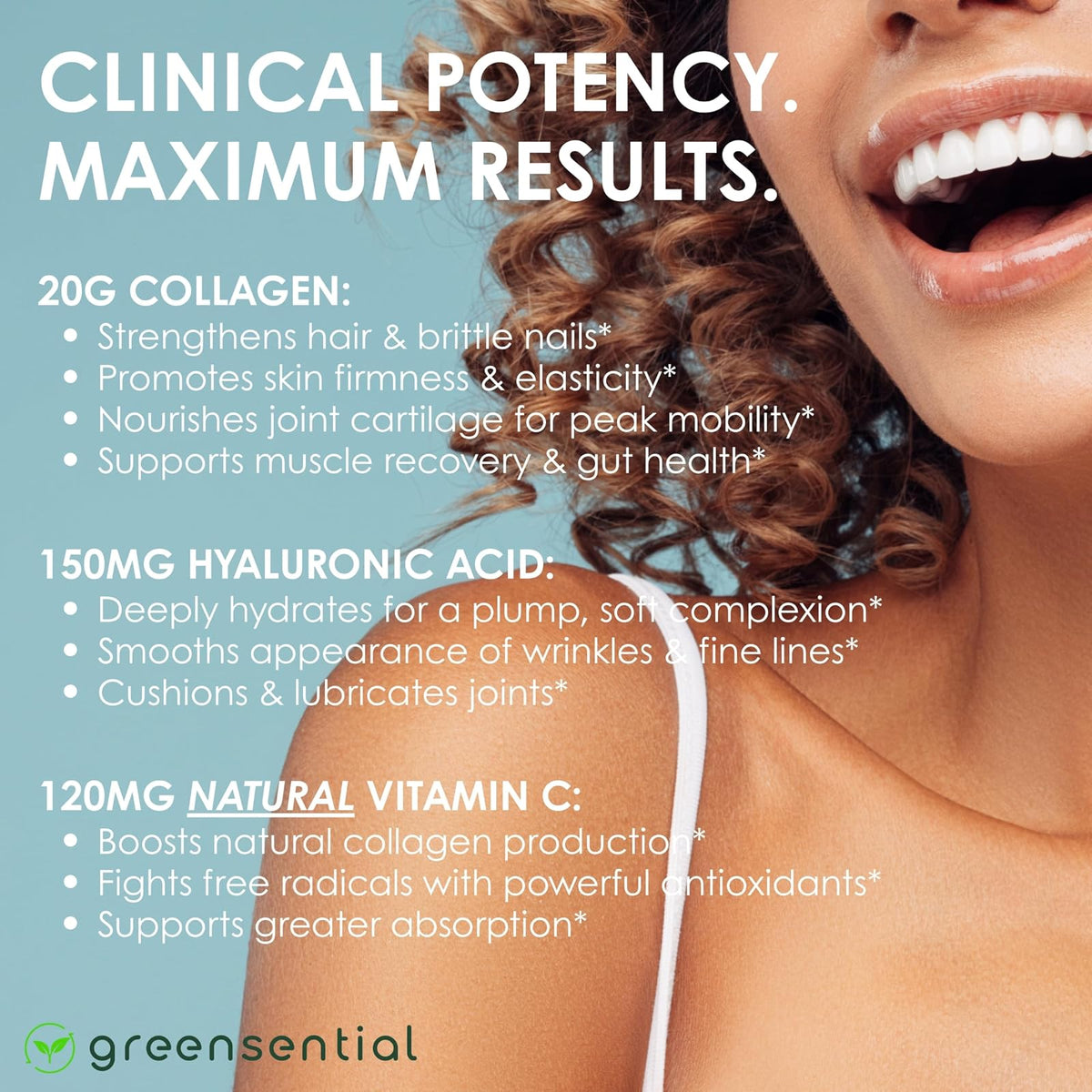 Greensential collagen peptides for overall wellness