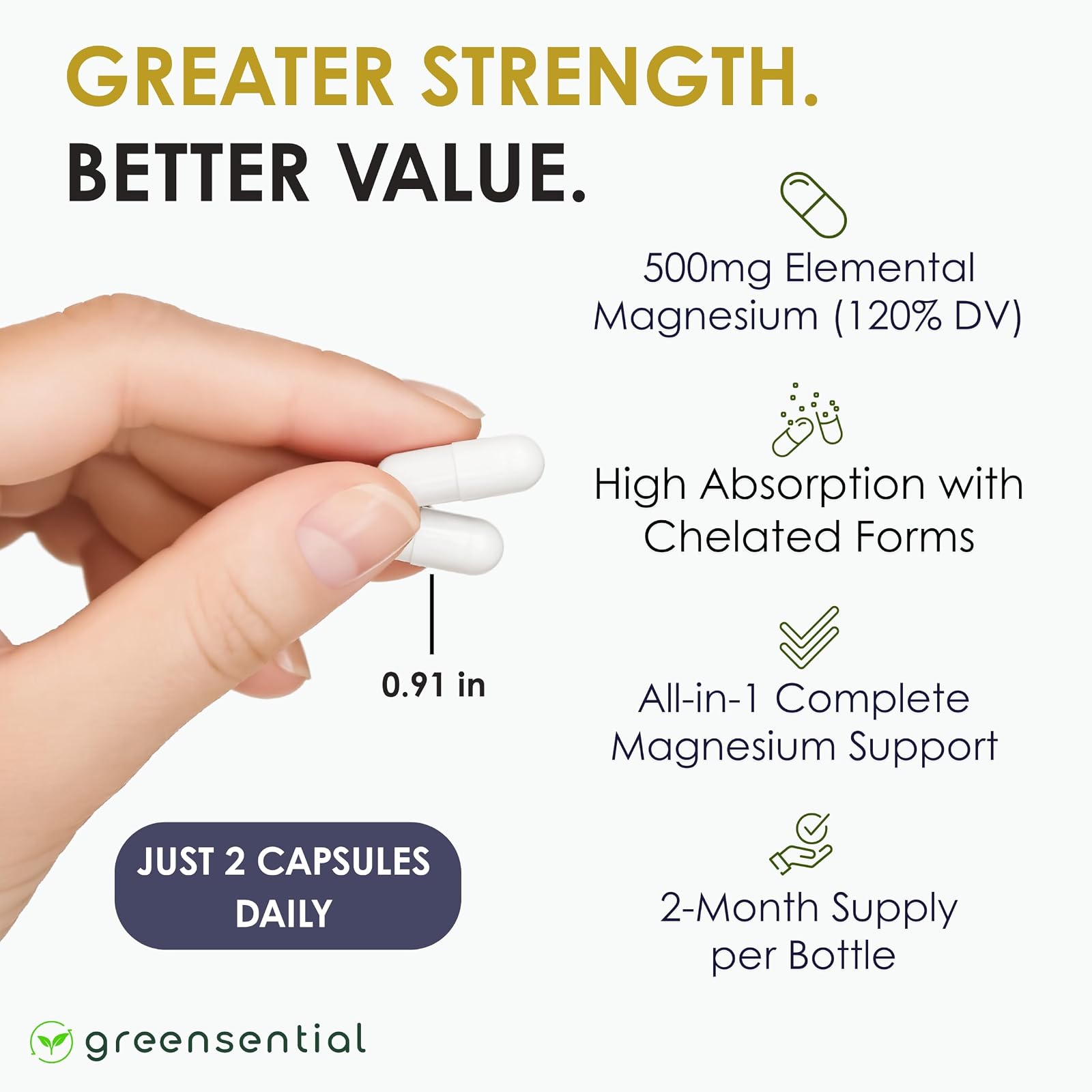 Greensential magnesium for stress relief