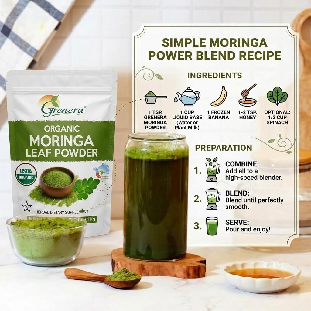 Grenera moringa powder for energy boost