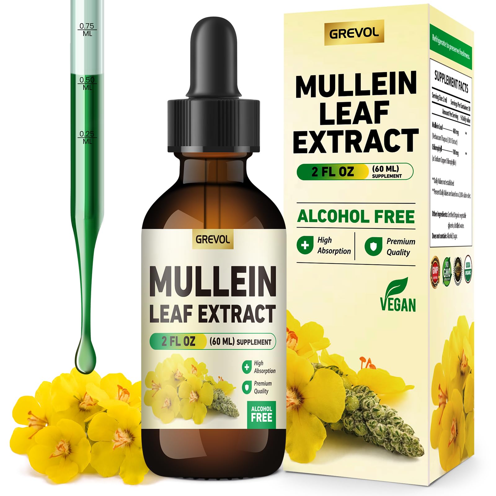 Grevol Mullein Drops for lung health