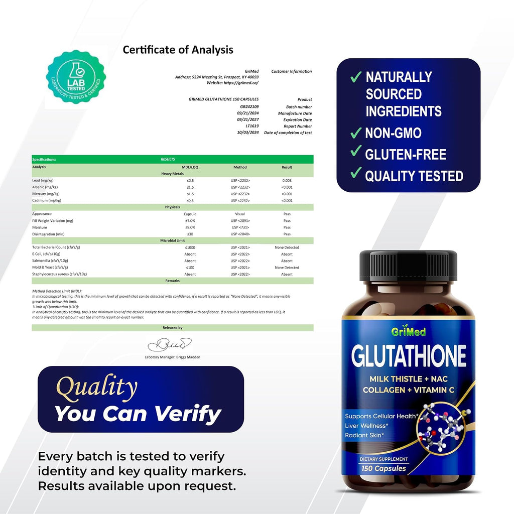 GriMed glutathione for detoxification