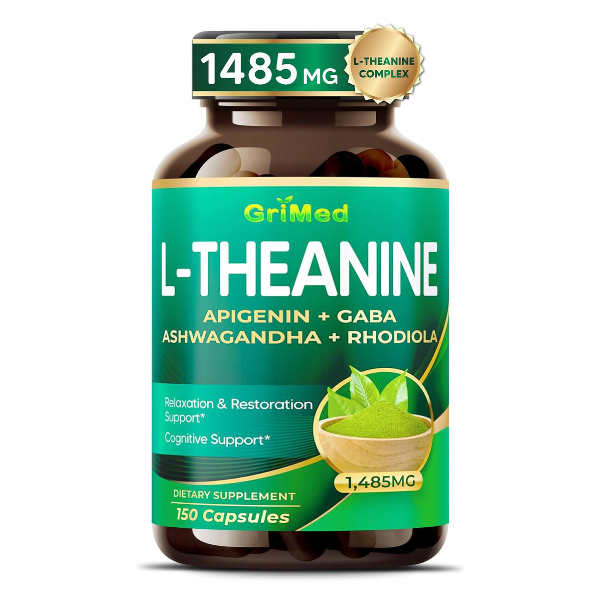 GriMed L-Theanine stress relief capsules
