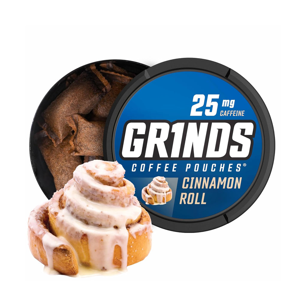 Grinds cinnamon roll coffee pouches