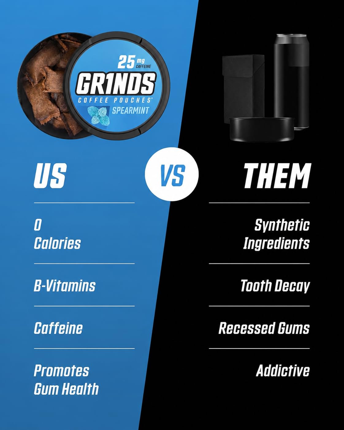 Grinds coffee pouches for endurance training