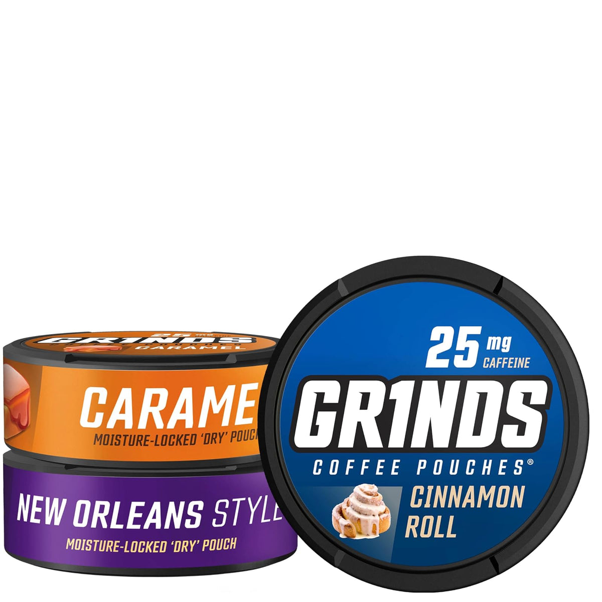 Grinds coffee pouches for energy