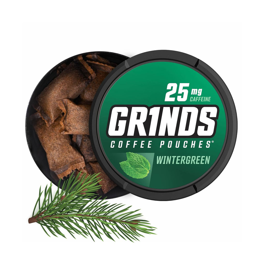 Grinds coffee pouches wintergreen flavour