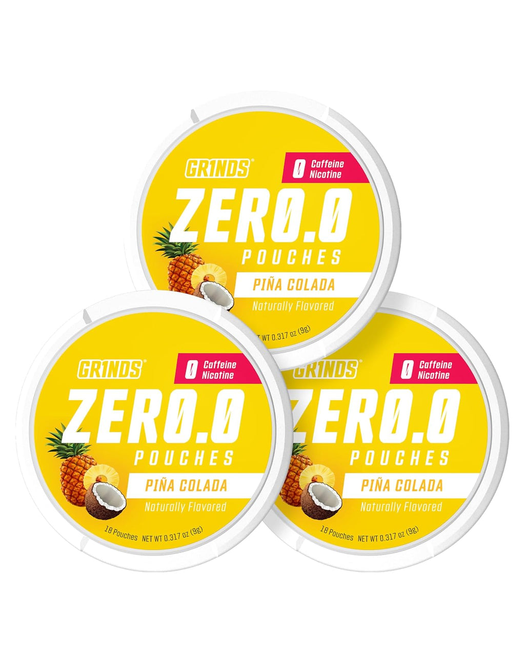 GRINDS ZERØ.Ø Piña Colada energy pouches