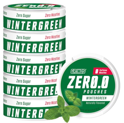 GRINDS ZERØ.Ø wintergreen energy pouches