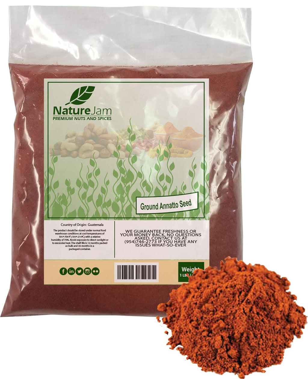 ground annatto seed powder vitamin e