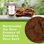 ground sassafras root for herbal infusions