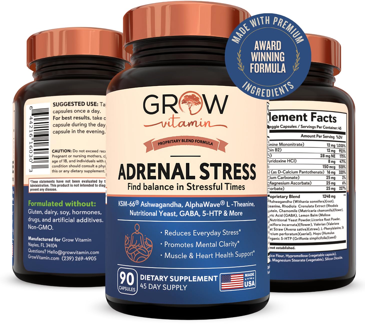 Grow adrenal stress support capsules