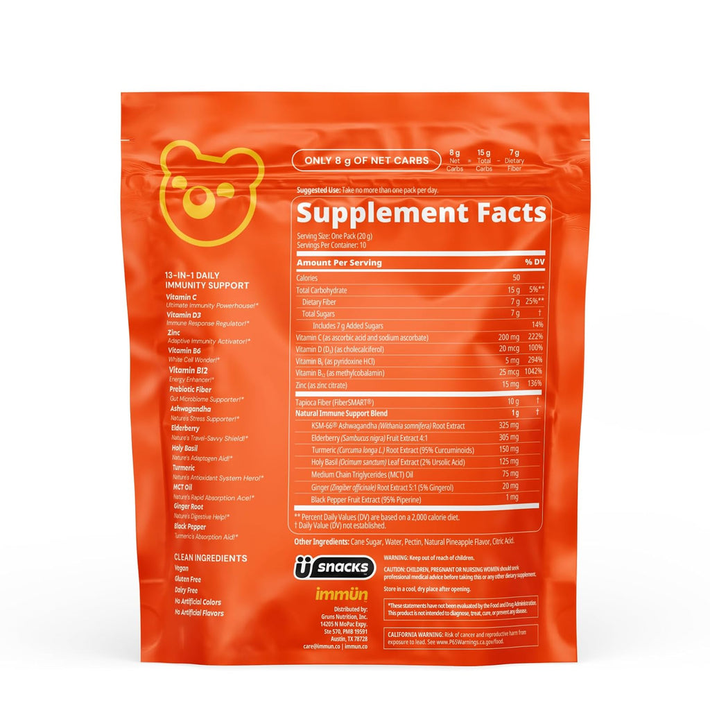 Grüns Immun gummies for seasonal support