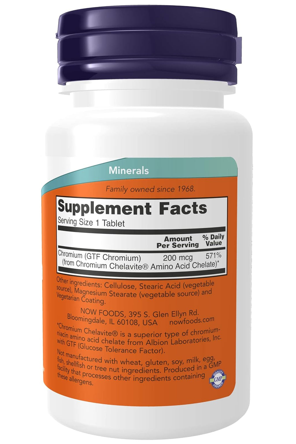 GTF Chromium tablets for metabolism support