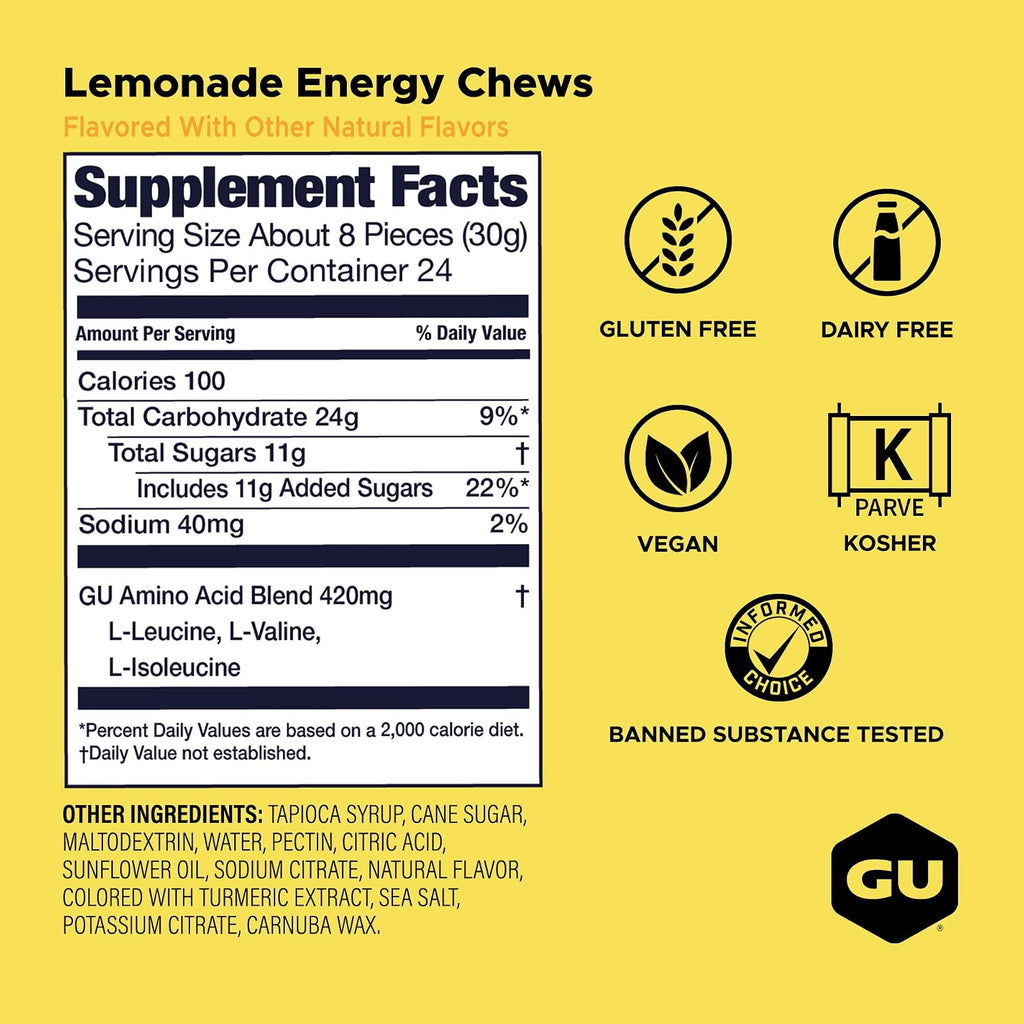 GU endurance chews for quick energy