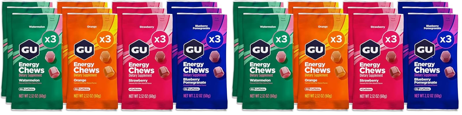 GU Energy Chews assorted flavours