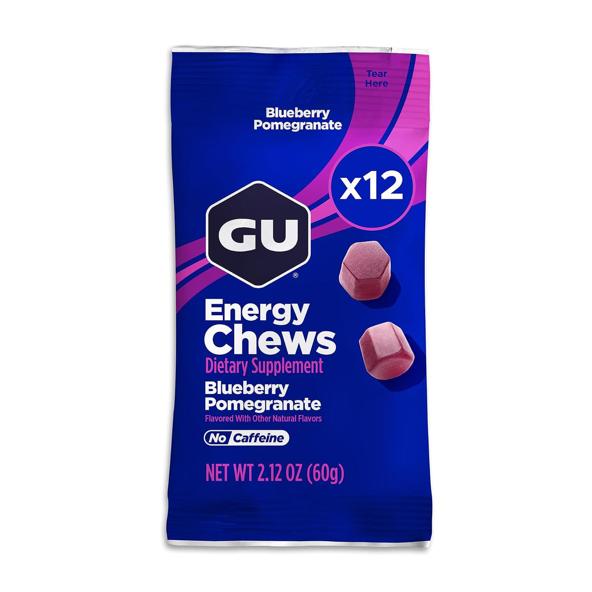 GU Energy Chews Blueberry Pomegranate flavour
