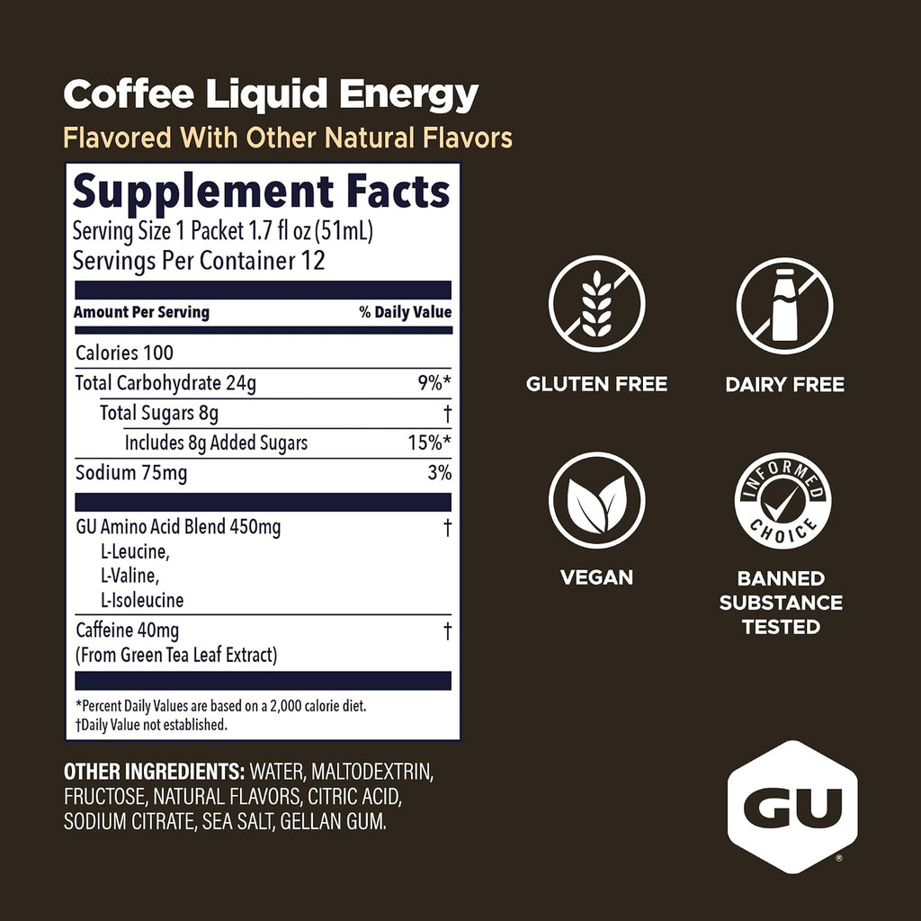 GU Energy Coffee for quick recovery