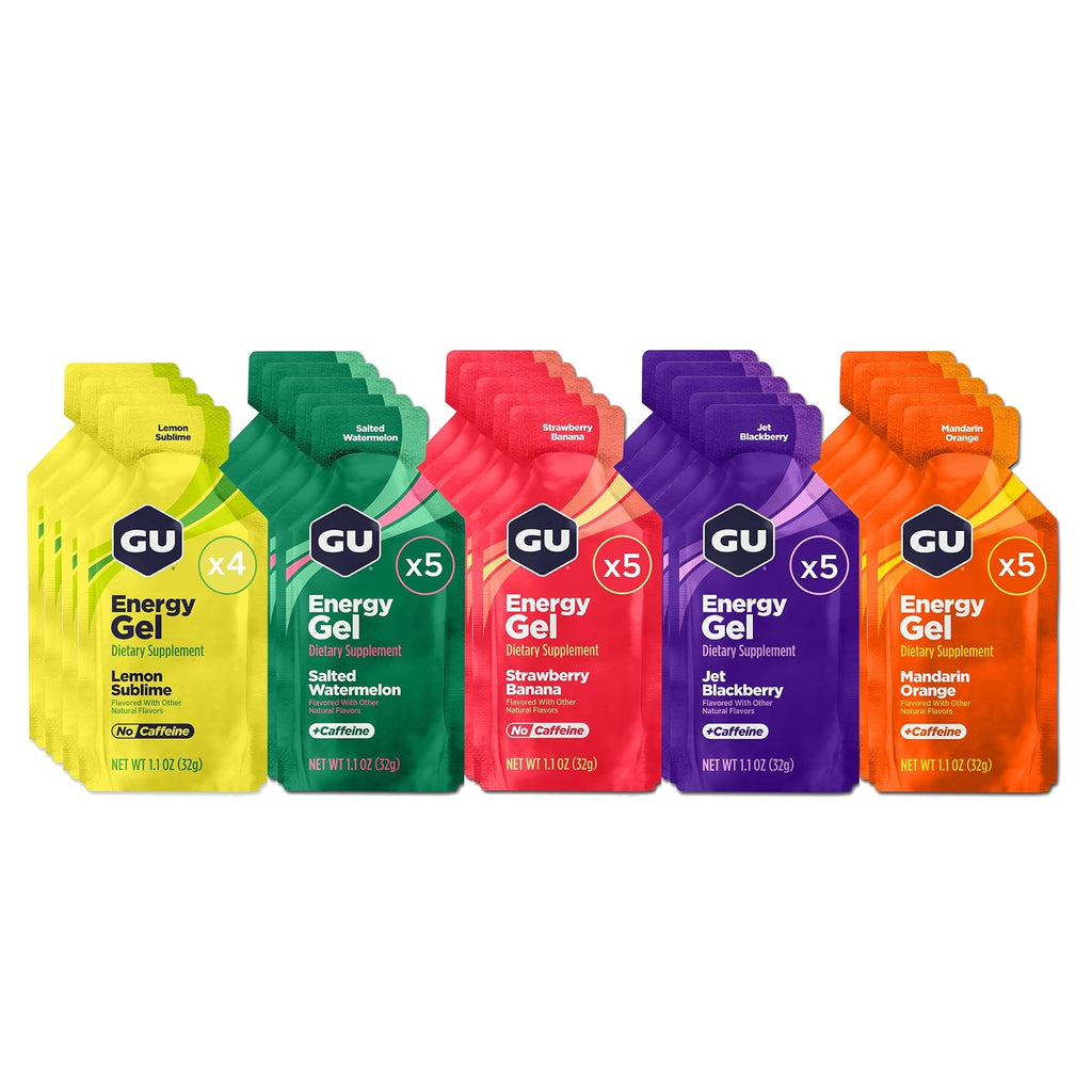 GU Energy gels assorted fruity flavours