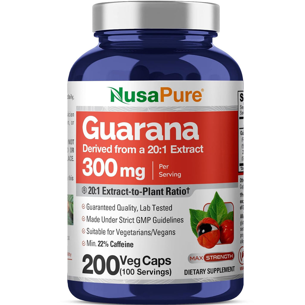 Guarana 300 mg veggie capsules
