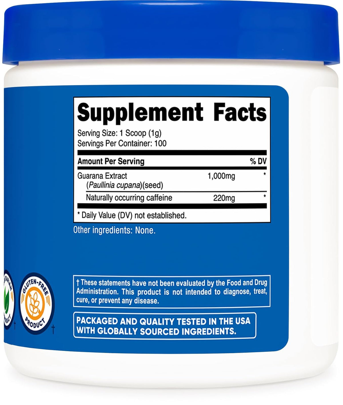 Guarana powder for athletic performance