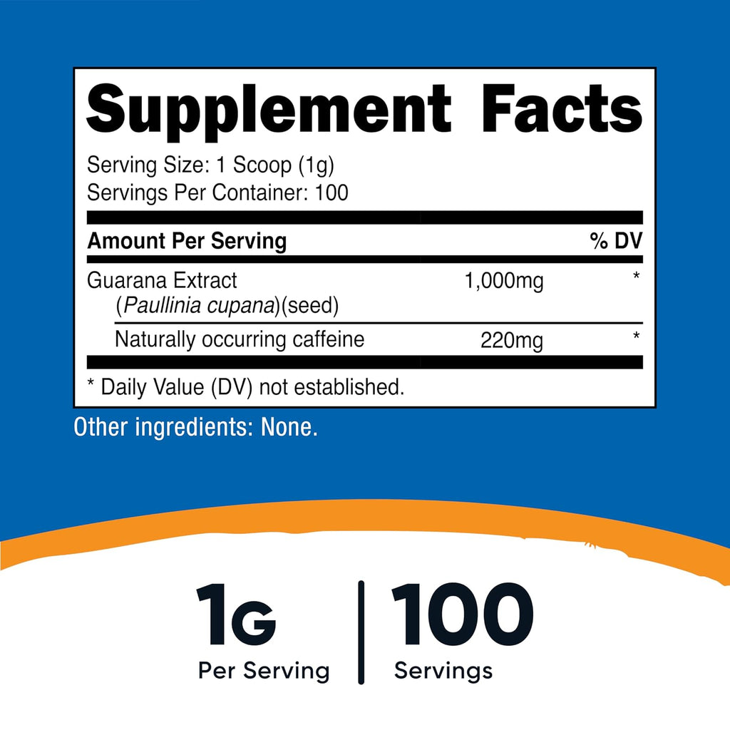Guarana powder for enhanced endurance