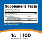 Guarana powder for enhanced endurance