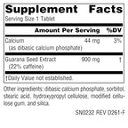 Guarana tablets for enhanced stamina