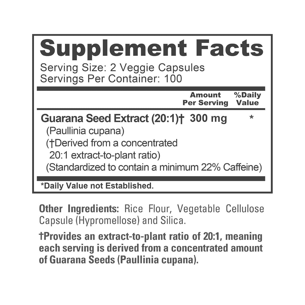 Guarana vitamin B complex supplement