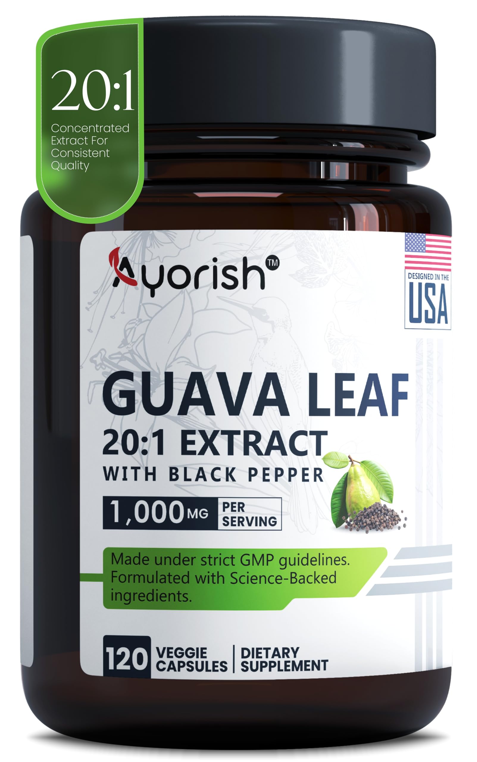 Guava leaf capsules for health