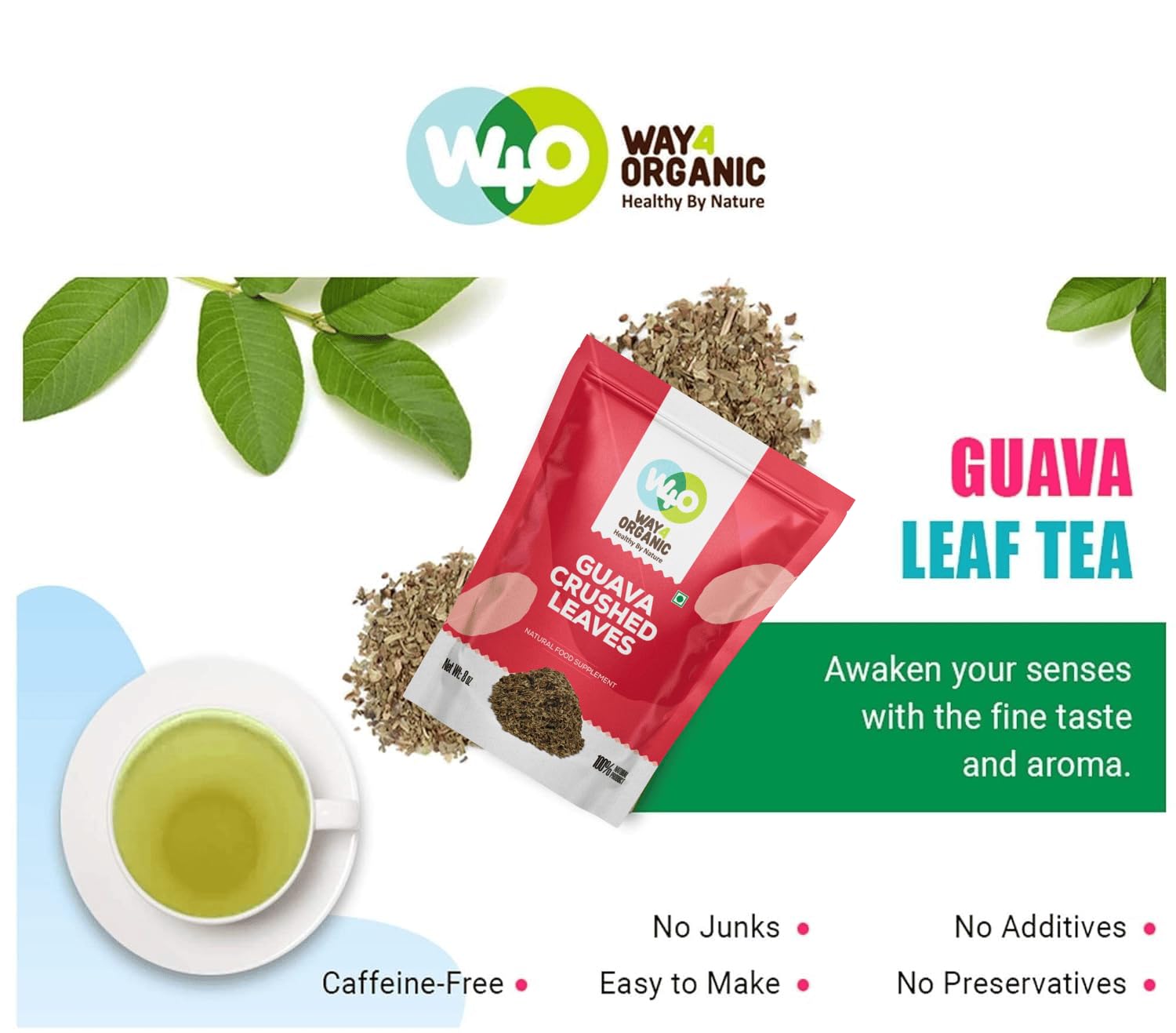 Guava leaf tea pack for easy brewing