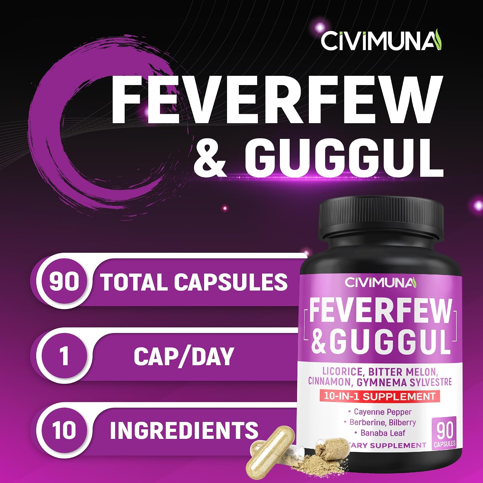 Guggul and licorice herbal supplement
