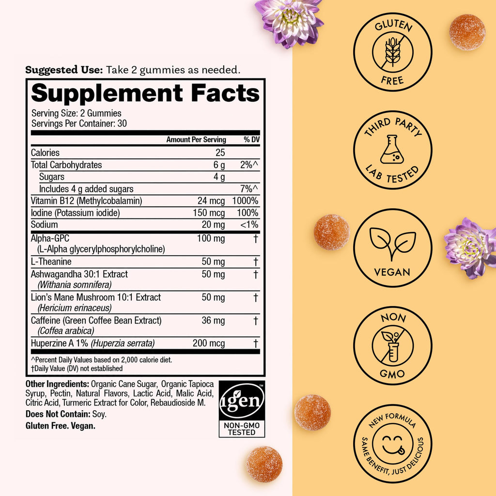 Gummies for enhanced cognitive function
